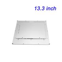 China 13.3 Inch Capacitive Resistor Multi Touch Monitor Embedded All Aluminum Fully Enclosed Front Switch USB Configuration Display for sale