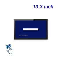 China 13.3 Inch Capacitive Resistor Multi Touch Monitor Embedded All Aluminum Fully Enclosed Front Switch USB Configuration Display for sale
