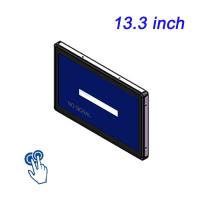 China 13.3 Inch Capacitive Resistor Multi Touch Monitor Embedded All Aluminum Fully Enclosed Front Switch USB Configuration Display for sale