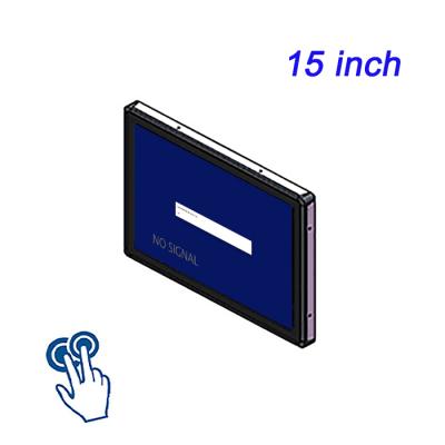 China 15 Inch Embedded Industrial Control LCD Monitor Touch Screen Capacitor Touch PLC Configuration Workstation Machine for sale