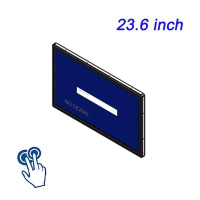 China 23.6 Inch Professional Embedded Industrial Control Integrated Computer Electromagnetic Interference Commercial TouchScreen Monitor for sale