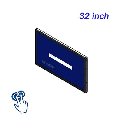 China 32 Inch Narrow Edge Basket Embedded Fully Enclosed Capacitor Multi-point Touch Screen Controllable Standard Parameter Industrial Computer Monitor for sale