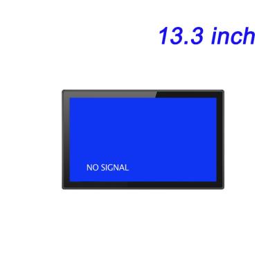 China 13.3 inch Intelligent Network Embedded Multimedia Promotion Panel Mount Computer Monitor for sale