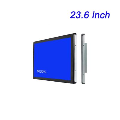 China 23.6 inch High Definition Embedded Remote Control Loop Playback Multifunctional Industrial HDMI LCD Panel for sale