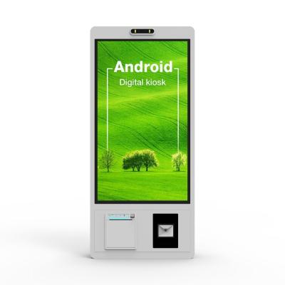 China 21.5 inch Android Mcdonald's Self Service Kiosk Wall-mounted Digital Signage with Waterproof Screen for KFC for sale