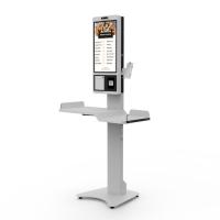 China 21.5 Inch Capacitive Touch Screen Toast Self Ordering Kiosk 80mm Built-In Printer 2D Scanner Bill Payment System for Windows SDK Function for sale