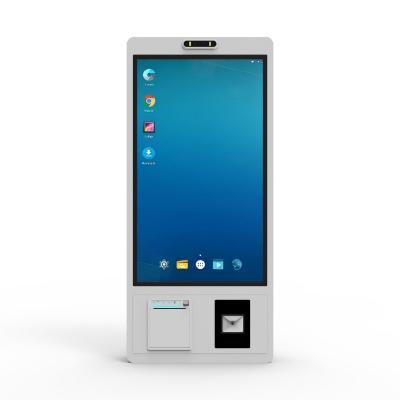China OEM Factory 23.6 Inches Windows Wall Mounted Smart Ordering Kiosk Customization Kiosk with POS Space for sale