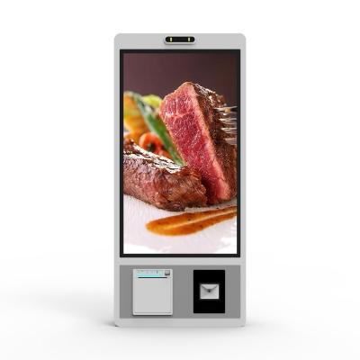 China 27 inch Android Systems QR Scanner Self Checkout Interactive Kiosk Supermarket Touch Screen Self-service Ordering Machine for sale