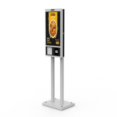 China 27 Inch Touch Self Printer Mcdonalds Kiosk With POS System Cash Accepter Payment Kiosk QR Code Scanner for Restaurant for sale