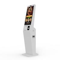 China 32 inch Indoor Advertising Playing Equipment Floor Standing Food Ordering Kiosk With Lcd Touch Screen for sale