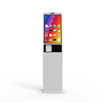 China 32 inch Indoor Advertising Playing Equipment Floor Standing Food Ordering Kiosk With Lcd Touch Screen for sale