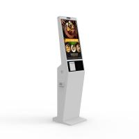 China 32 inch Indoor Advertising Playing Equipment Floor Standing Food Ordering Kiosk With Lcd Touch Screen for sale
