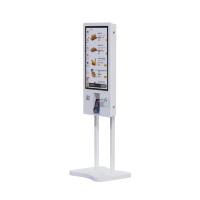 China 32 Inch Vertical White Pos Machine Self Service Ordering Kiosk Food Vending Machine For Shopping Mall Restaurant for sale