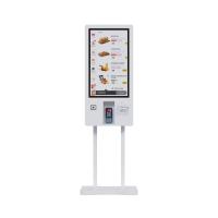 China 32 Inch Vertical White Pos Machine Self Service Ordering Kiosk Food Vending Machine For Shopping Mall Restaurant for sale