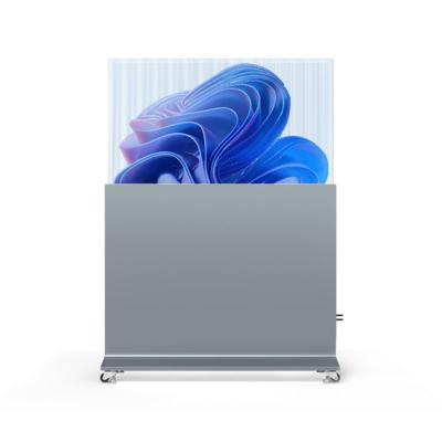 China Auto Lift-up Transparent OLED Touch Screen 55 Inch for Retail Store Shopping Mall Wayfinding for sale