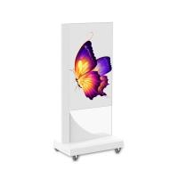 China 55 Inch HD Interactive Touch Screen Ultra Thin LG Transparent OLED Kiosk Advertising Display for sale