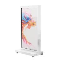 China 77 inch 4K Self-luminous LG Transparent OLED Monitor Vertical Commercial Intelligent Kiosk Touchscreen Display for sale