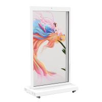China 77 inch 4K Self-luminous LG Transparent OLED Monitor Vertical Commercial Intelligent Kiosk Touchscreen Display for sale