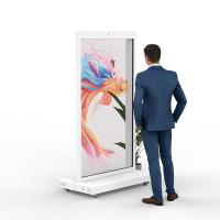 China 77 inch 4K Self-luminous LG Transparent OLED Monitor Vertical Commercial Intelligent Kiosk Touchscreen Display for sale