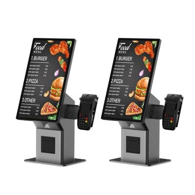 China Food Ordering POS Machine System 21.5 Inch Restaurant Ordering Kiosk Touch Screen Windows Self-Ordering Payment Kiosk for sale