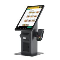 China 23.8 Inch Restaurant Self Service Kiosk with NFC POS Terminal LCD Android Touch Screen for Payment Self-Ordering Terminal for sale