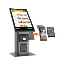 China 23.8 Inch Restaurant Self Service Kiosk with NFC POS Terminal LCD Android Touch Screen for Payment Self-Ordering Terminal for sale