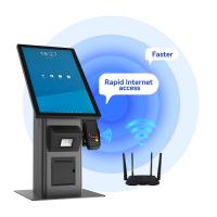 China 23.8 Inch Restaurant Self Service Kiosk with NFC POS Terminal LCD Android Touch Screen for Payment Self-Ordering Terminal for sale