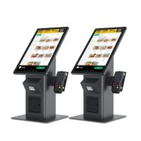 China 23.8 Inch Restaurant Self Service Kiosk with NFC POS Terminal LCD Android Touch Screen for Payment Self-Ordering Terminal for sale
