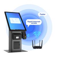 China Windows 23.6 Inch Touch Screen Restaurant Self Ordering Kiosk Payment Order Gift Card Kiosk for Restaurant with Printer Scanner for sale
