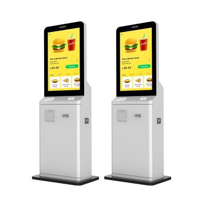 China 43 inch Windows Floor Standing Terminal Payment Self Service Kiosk Pos System With Printer QR Code Scanner for sale