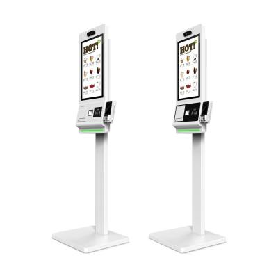 China Factory Price Customizable 21.5 Inch Touch Screen Square Self Order Kiosk Machine with SDK Barcode Reader for sale