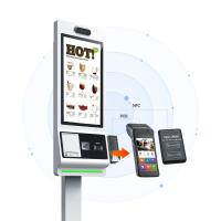 China Factory Price Customizable 21.5 Inch Touch Screen Square Self Order Kiosk Machine with SDK Barcode Reader for sale