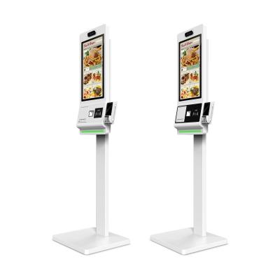 China 21.5 Inch Self-service Ordering Machine Touch Screen Restaurant Milk Tea Shop Self-service Code Scanning with NFC POS Terminal Payment for sale