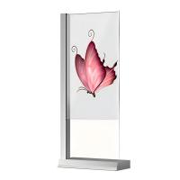 China 55 Inch Ultra-Thin Vertical Transparent OLED Display Stand for Premium Floor Advertising Solutions for sale
