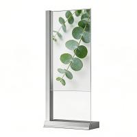 China 55 Inch Ultra-Thin Vertical Transparent OLED Display Stand for Premium Floor Advertising Solutions for sale