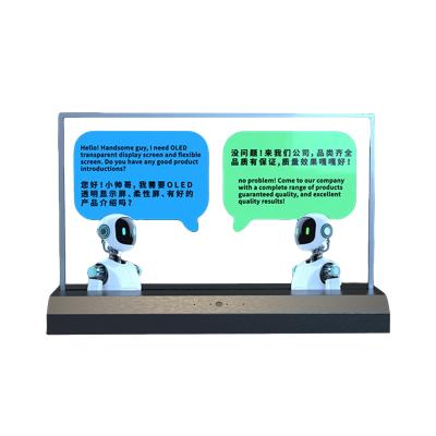 China 30 Inch Two-Way Translation Advertising Transparent OLED Display for Indoor Elevator Modular System for sale