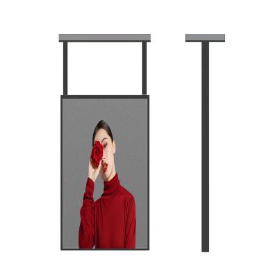 China Double Sided 55-inch hanging vertical screen transparent oled screen High Brightness 2500nits for Shopping Mall for sale