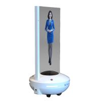 China 55 Inch Transparent OLED Display Mobile Reception Robot for Smart Hospitality & Intelligent Service for sale