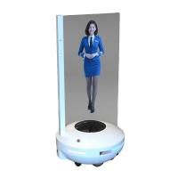 China 55 Inch Transparent OLED Display Mobile Reception Robot for Smart Hospitality & Intelligent Service for sale