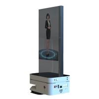China 55 inch Transparent OLED Display AI Ad Robot Featuring Autonomous Navigation Automatic Charging and Continuous Video for sale