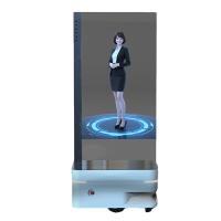 China 55 inch Transparent OLED Display AI Ad Robot Featuring Autonomous Navigation Automatic Charging and Continuous Video for sale