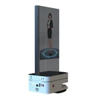 China 55 inch Transparent OLED Display AI Ad Robot Featuring Autonomous Navigation Automatic Charging and Continuous Video for sale