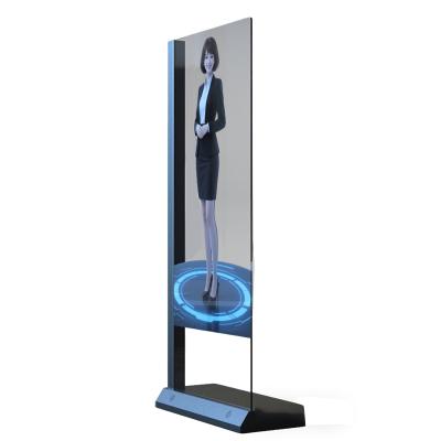 China 55-inch Touch Ultra Thin floor-to-ceiling L-shaped transparent oled screen for sale