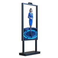 China 55 Inch Vertical Stand-Alone Transparent OLED Display for Retail Stores, Elevator Wayfinding & Indoor Digital Signage for sale