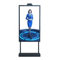 China 55 Inch Vertical Stand-Alone Transparent OLED Display for Retail Stores, Elevator Wayfinding & Indoor Digital Signage for sale