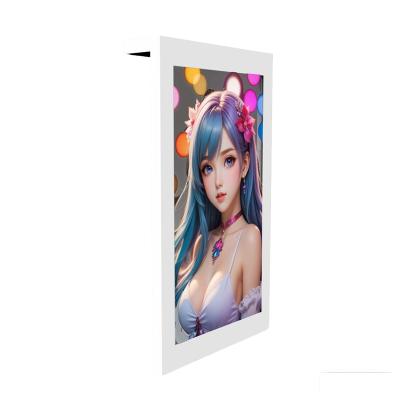 China Ultra-Slim 55 Inch Transparent OLED Display 2K Indoor Advertising Display Player with Slide Rail for Elevator Use for sale