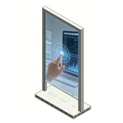 China 77 Inch OLED Transparent Display Unit Digital Signage High-Definition Touch Screen Indoor Advertising Display Player for Shopping Mall for sale