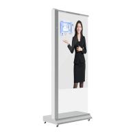 China New Style 55-Inch Floor Stand Indoor And Super Narrow Frame Android Smart Transparent OLED Screen for sale