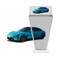 China 30 Inch High Brightness Transparent OLED Display Stand with Capacitive Touch and AG Glass for Premium Floor Signage for sale