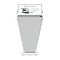 China 30 Inch High Brightness Transparent OLED Display Stand with Capacitive Touch and AG Glass for Premium Floor Signage for sale